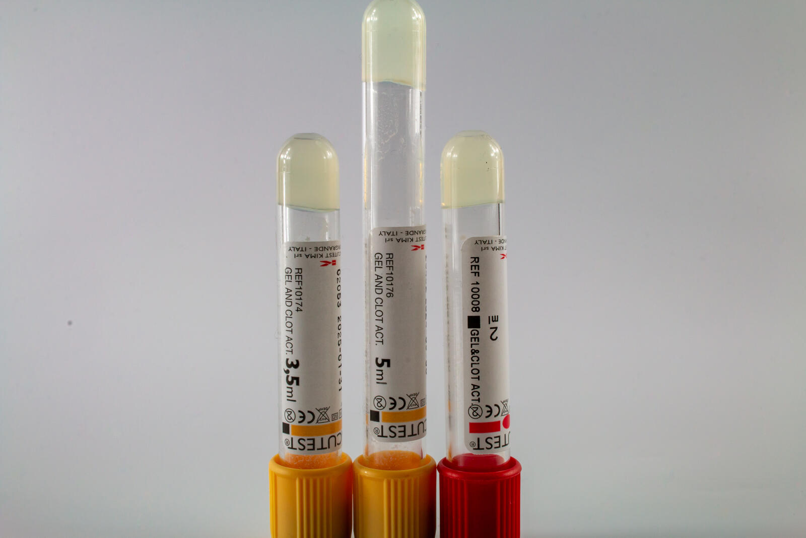 Gel and clot activator tubes