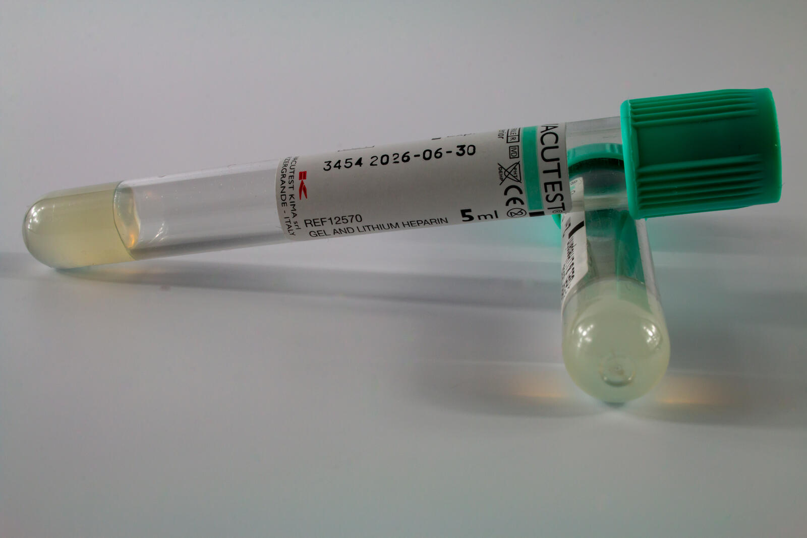Gel and Lithium Heparin tubes